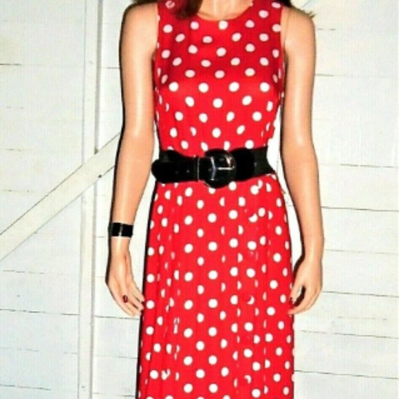 Jamie Brooke | Dresses | Vintage Jamie Brooke Red White Polka Dot Dress ...